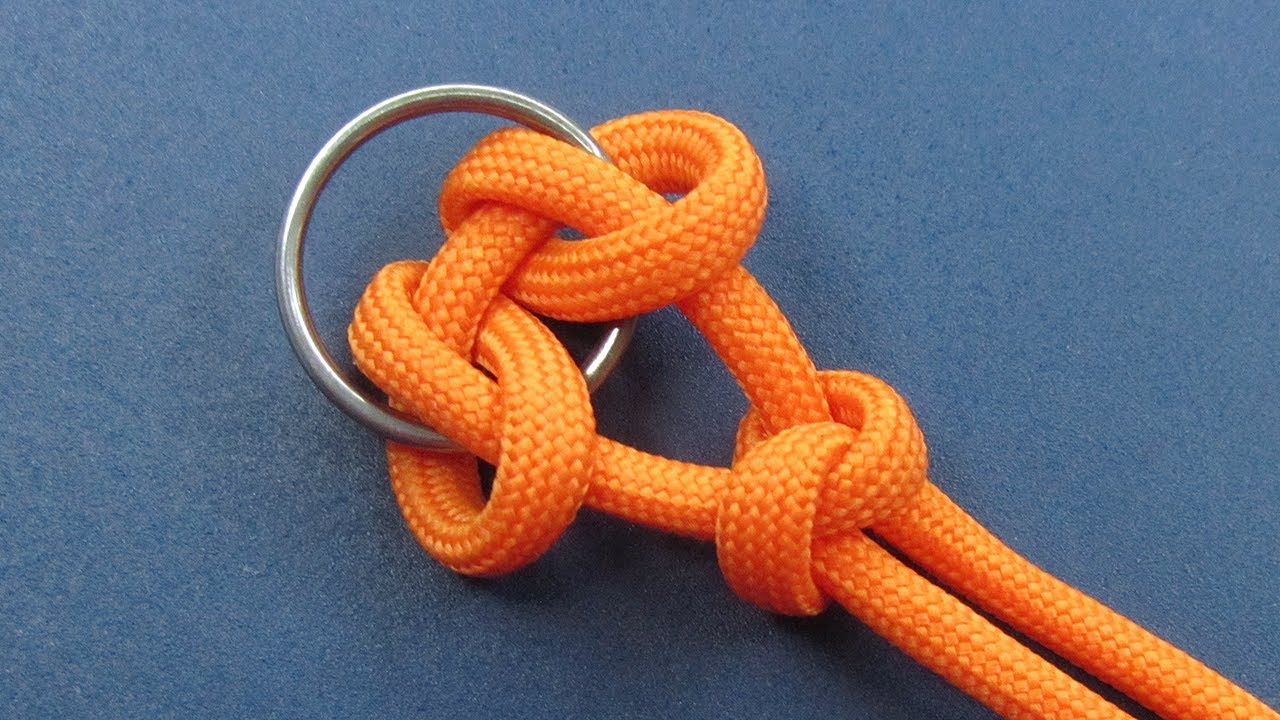 Easy Paracord keychain. Paracord keychain double loops knot diy ...