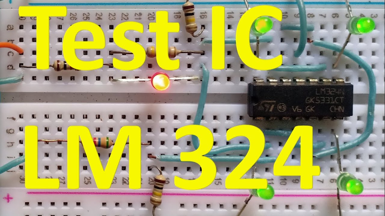 How to test IC LM324 fast. Checking IC LM324 live or die - YouTube