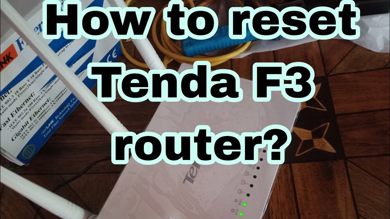 How to reset Tenda F3 router?(Tagalog) - YouTube