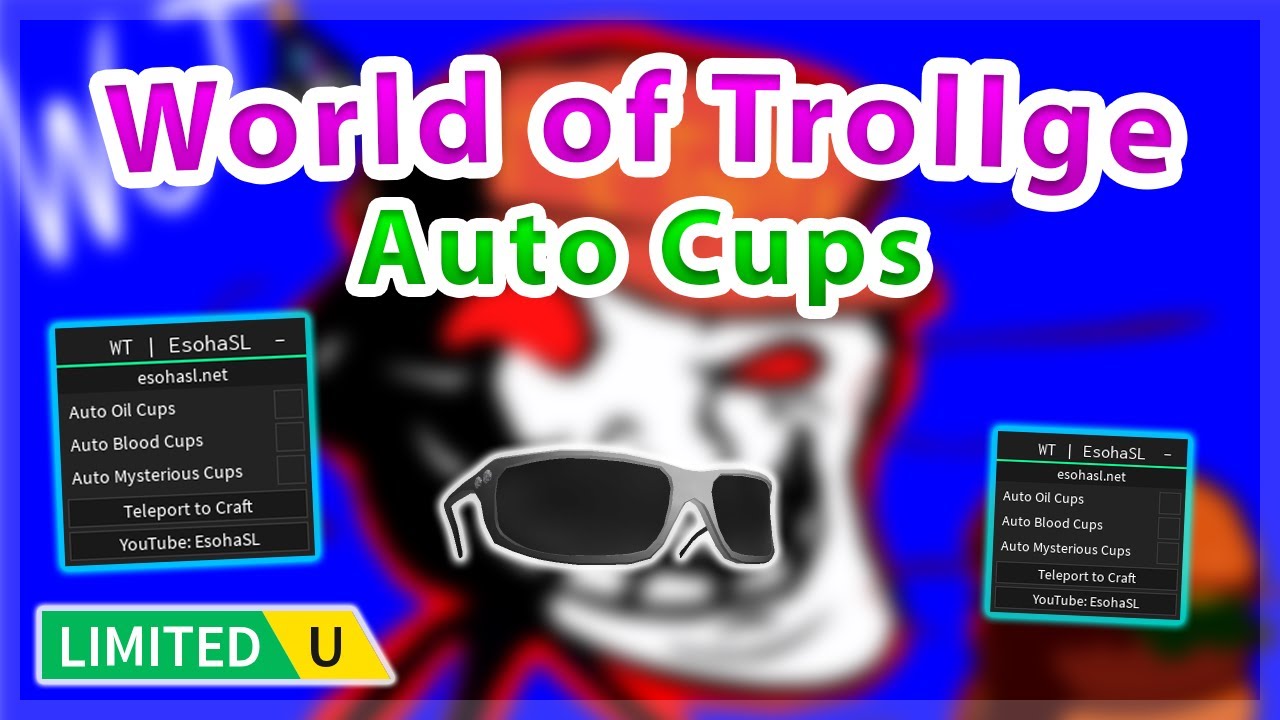[UGC LIMITED] World of Trollge | Auto Cups / Fast Quest Script - YouTube