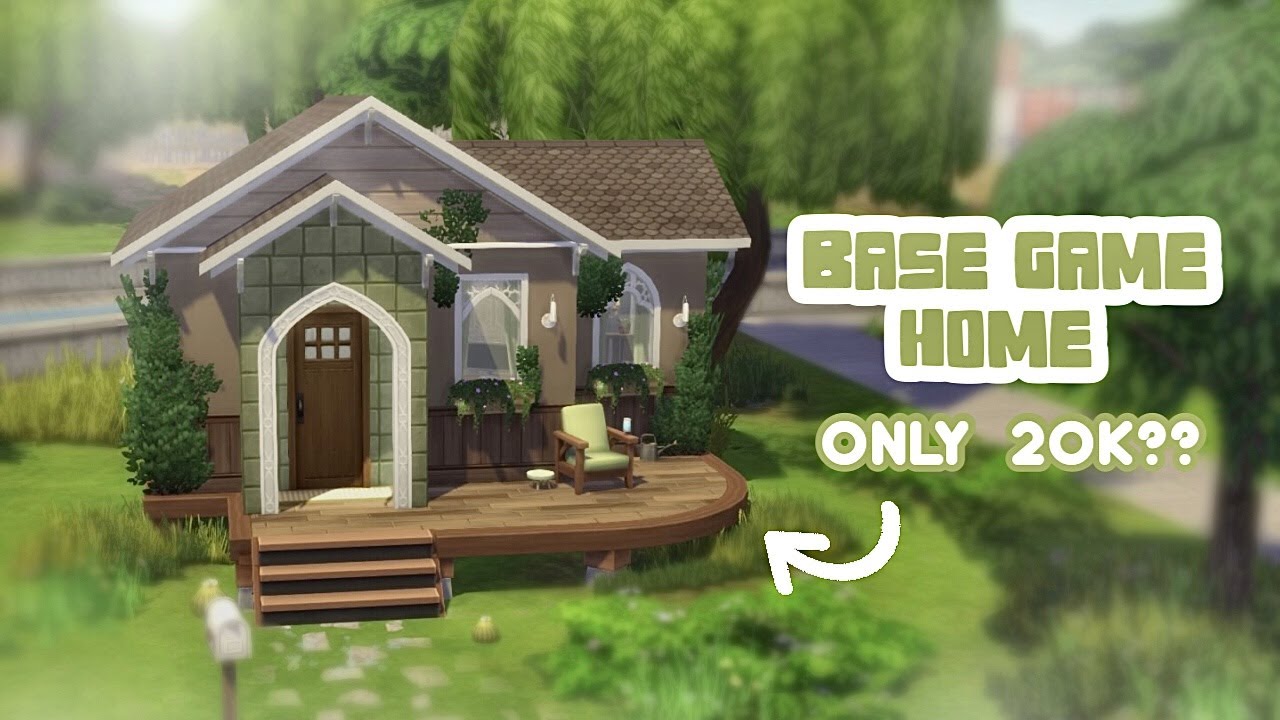 Building a Base Game house in The Sims 4! (ONLY 20K) - YouTube