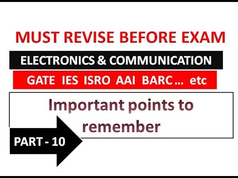 Important points & formula for GATE IES ISRO BARC PSU-PART-10 - YouTube