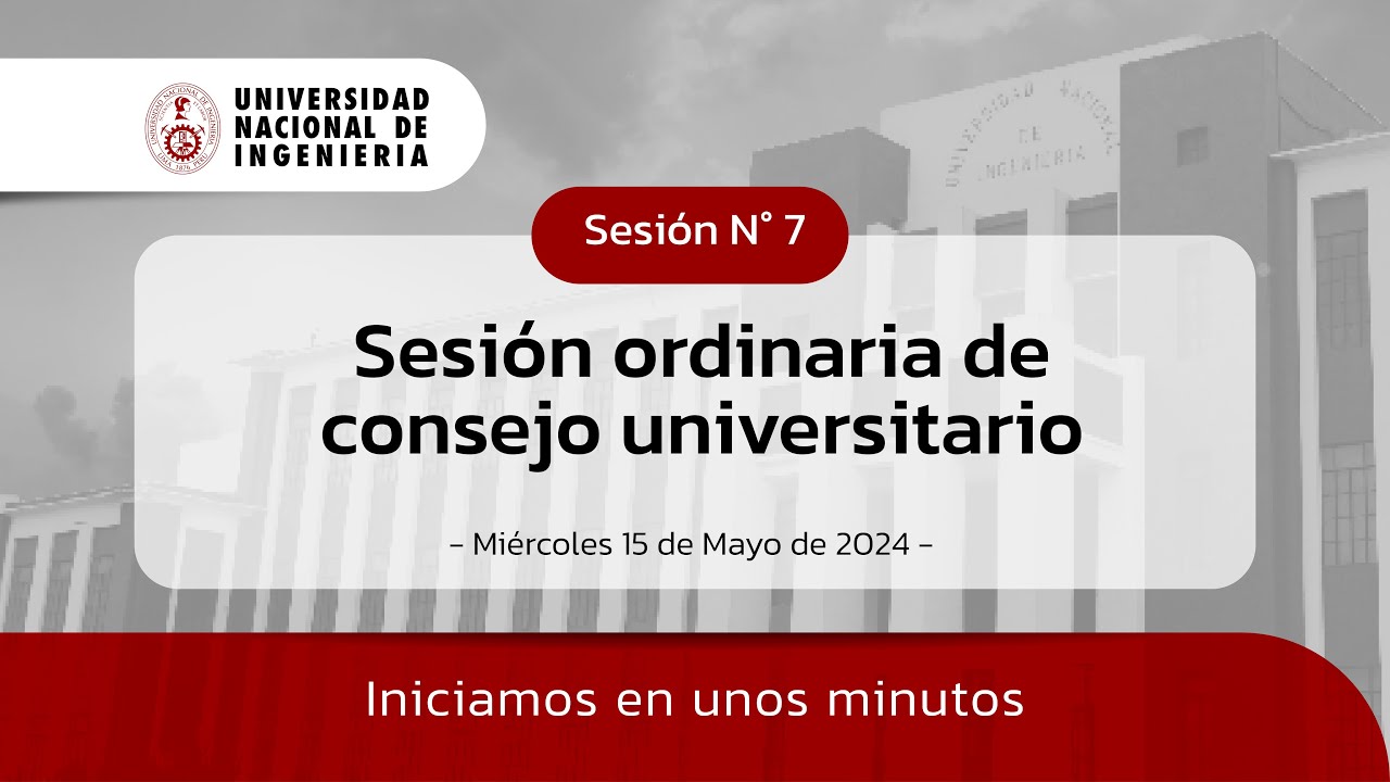 #EnVivo I🔴 Sesión Ordinaria de Consejo Universitario - YouTube