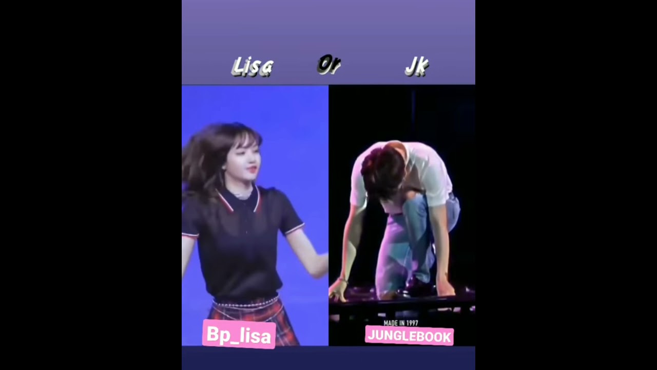 lisa vs jk both are cute which do u like most 💜💜🖤💗 - YouTube