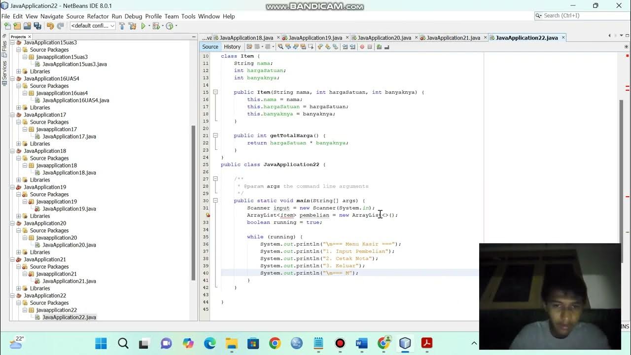 SOAL UAS 3 - MEMBUAT PROGRAM MENGGUNAKAN JAVA NET BEANS - YouTube