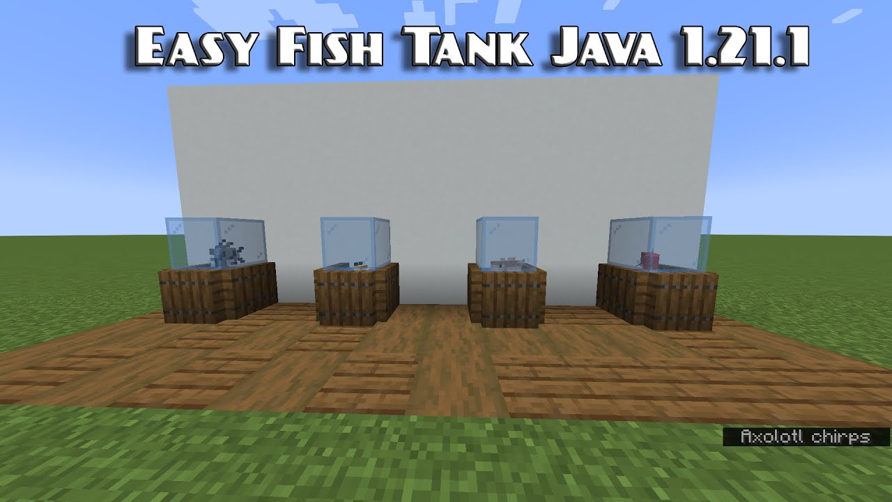 Easy 1x1 Minecraft Fish Tank - YouTube