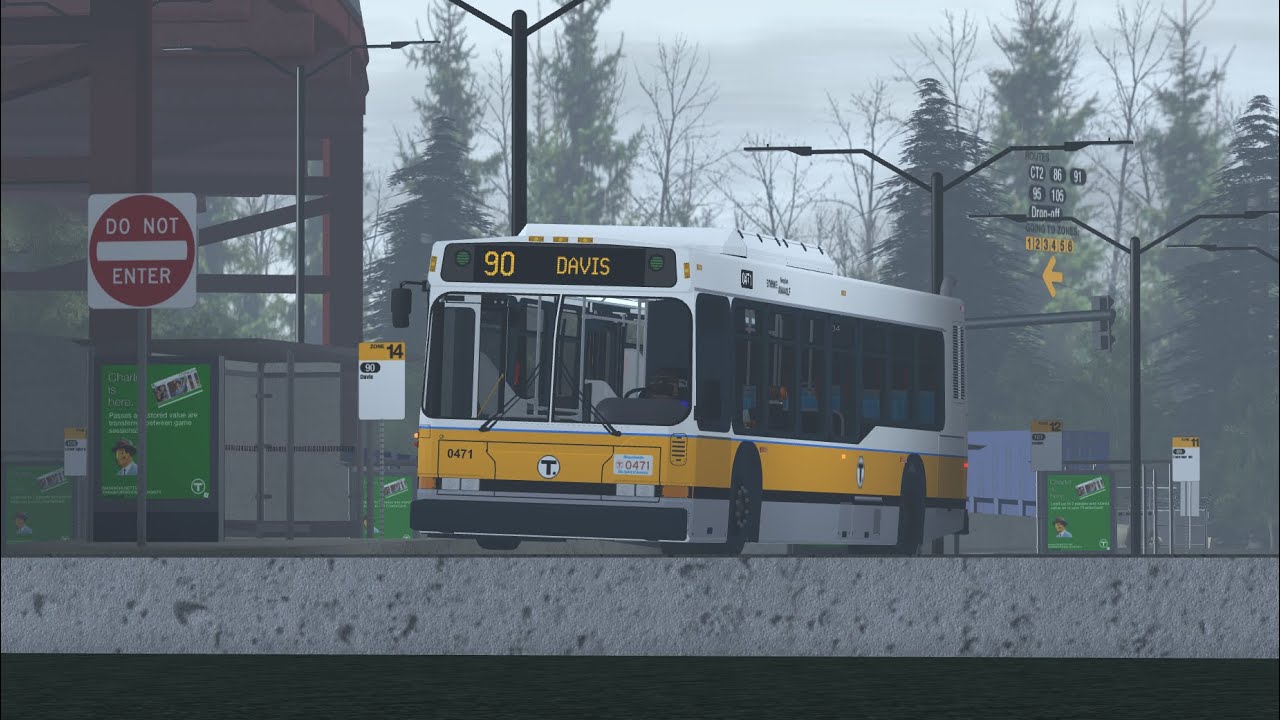 MBTA Roblox MBOC GEN 3 Neoplan AN440LF 0471 On Route 91 To Davis, FT ...