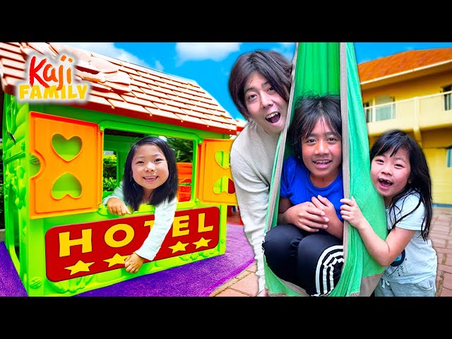 Kids Playhouse Hotel Tour with Ryan and Family!! - Videos For Kids