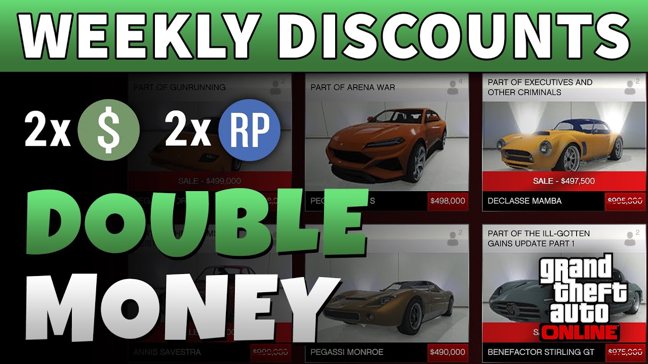 GTA TRIPLE MONEY & DISCOUNTS This Week | GTA ONLINE Weekly DOUBLE RP ...