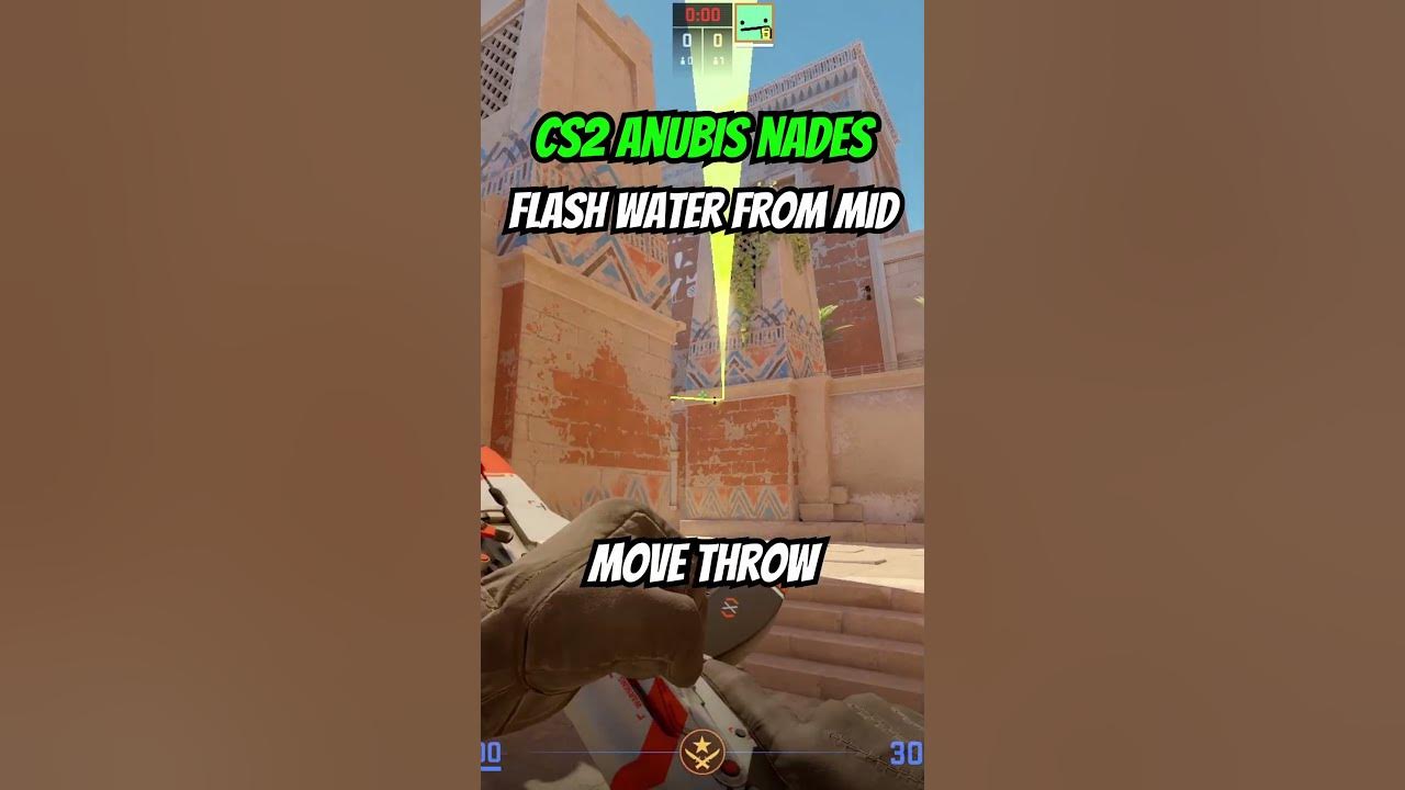 CS2 Anubis Flash Water from Mid CT! #cs2 #counterstrike2 - YouTube