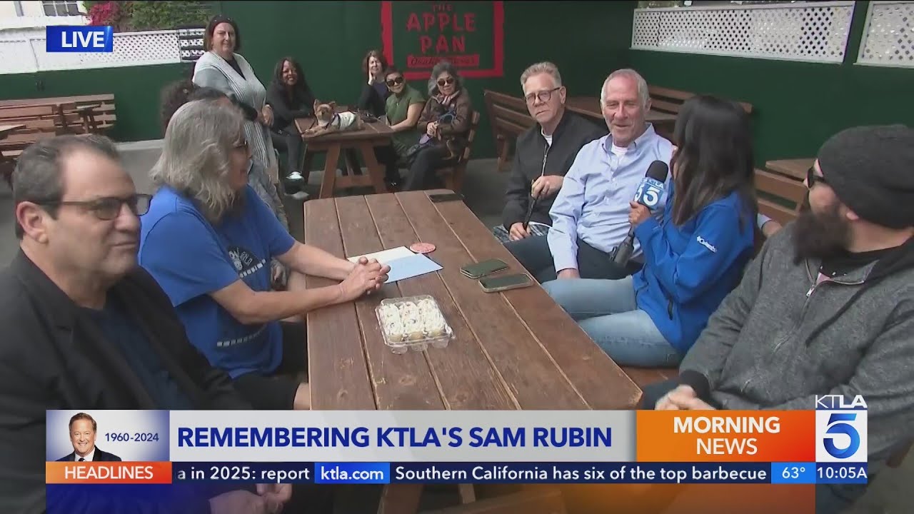 KTLA viewers pay tribute to Sam Rubin at The Apple Pan - YouTube