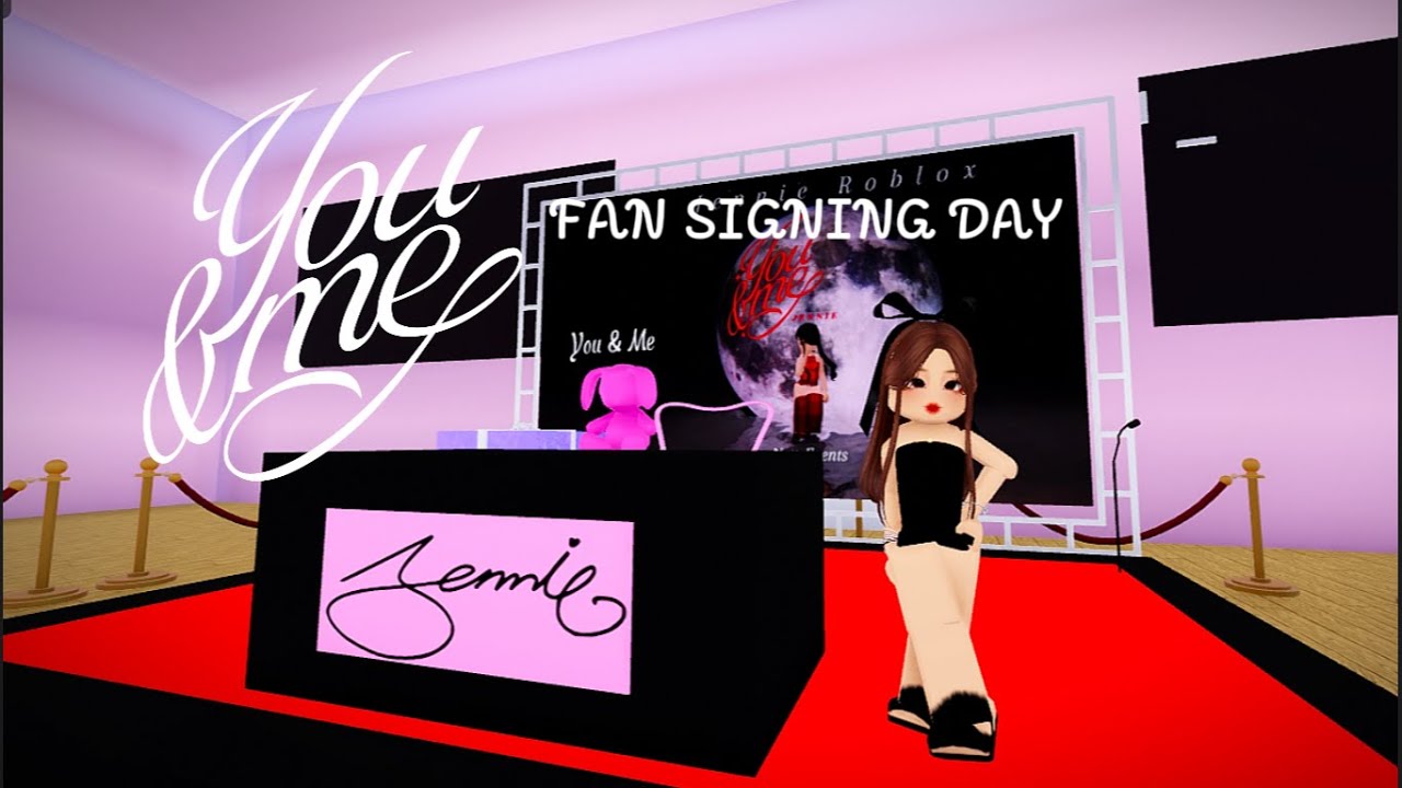 JENNIE - 'YOU & ME' FAN SIGNING DAY | ROBLOX | - YouTube