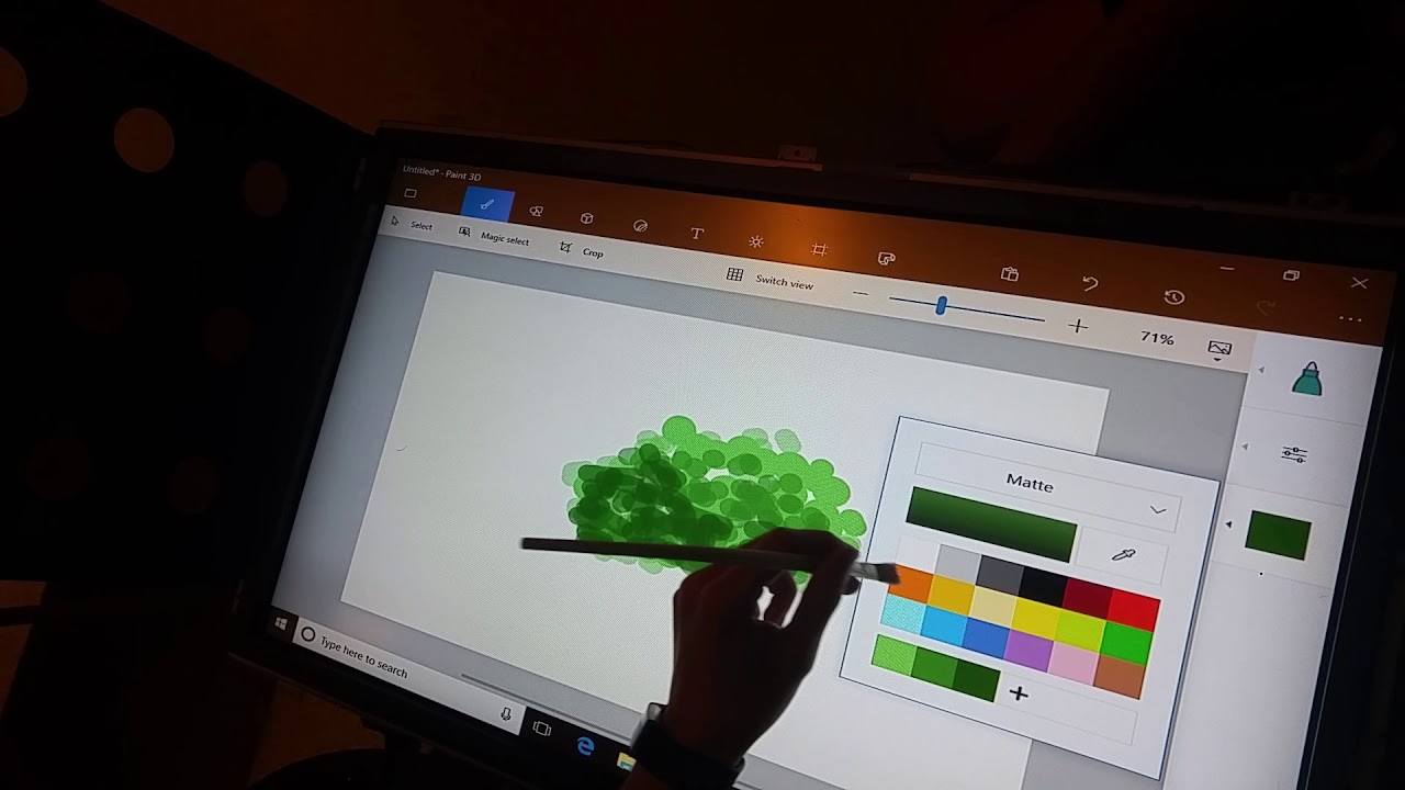 Drawing in Paint 3D with a real brush - YouTube