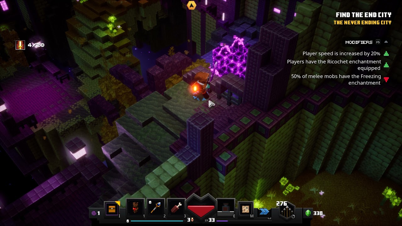 weird place in minecraft dungeons end - YouTube