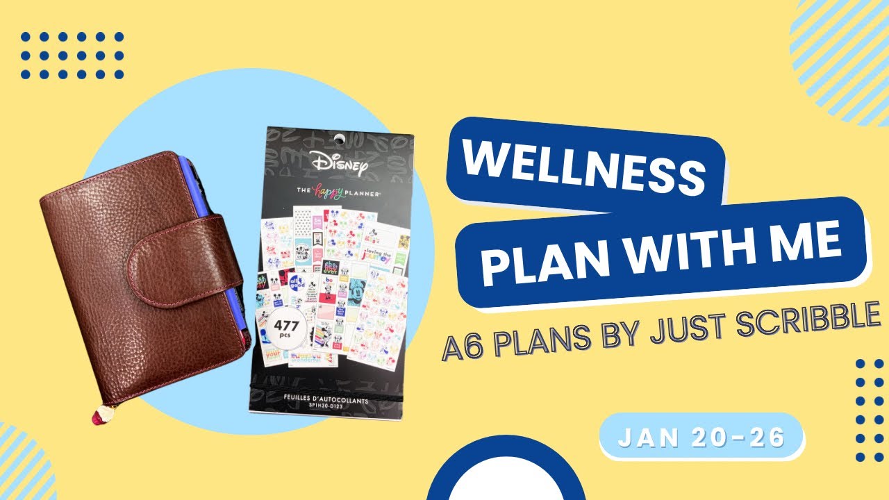 Wellness Planner // Plan With Me (January 20-26) ️ A6 Plans by Just Scribble - YouTube