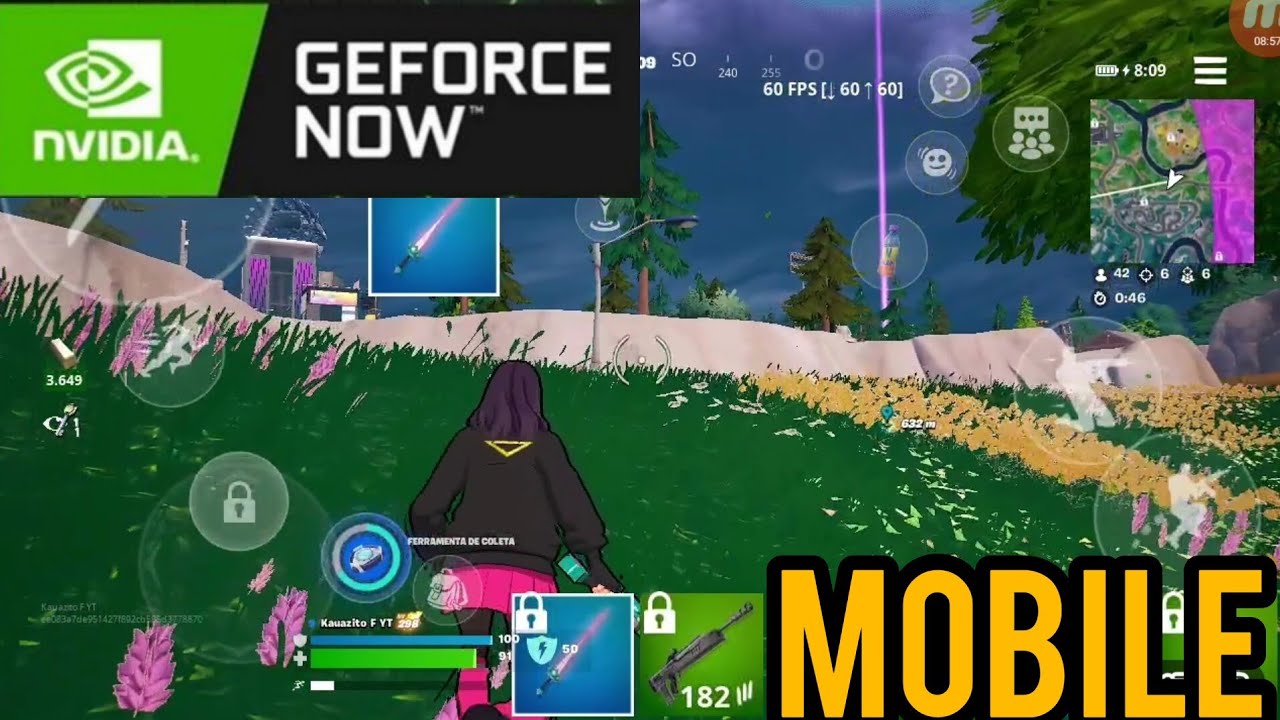 Fortnite mobile gameplay 60 fps geforce now, FUGA ABSURDA - YouTube