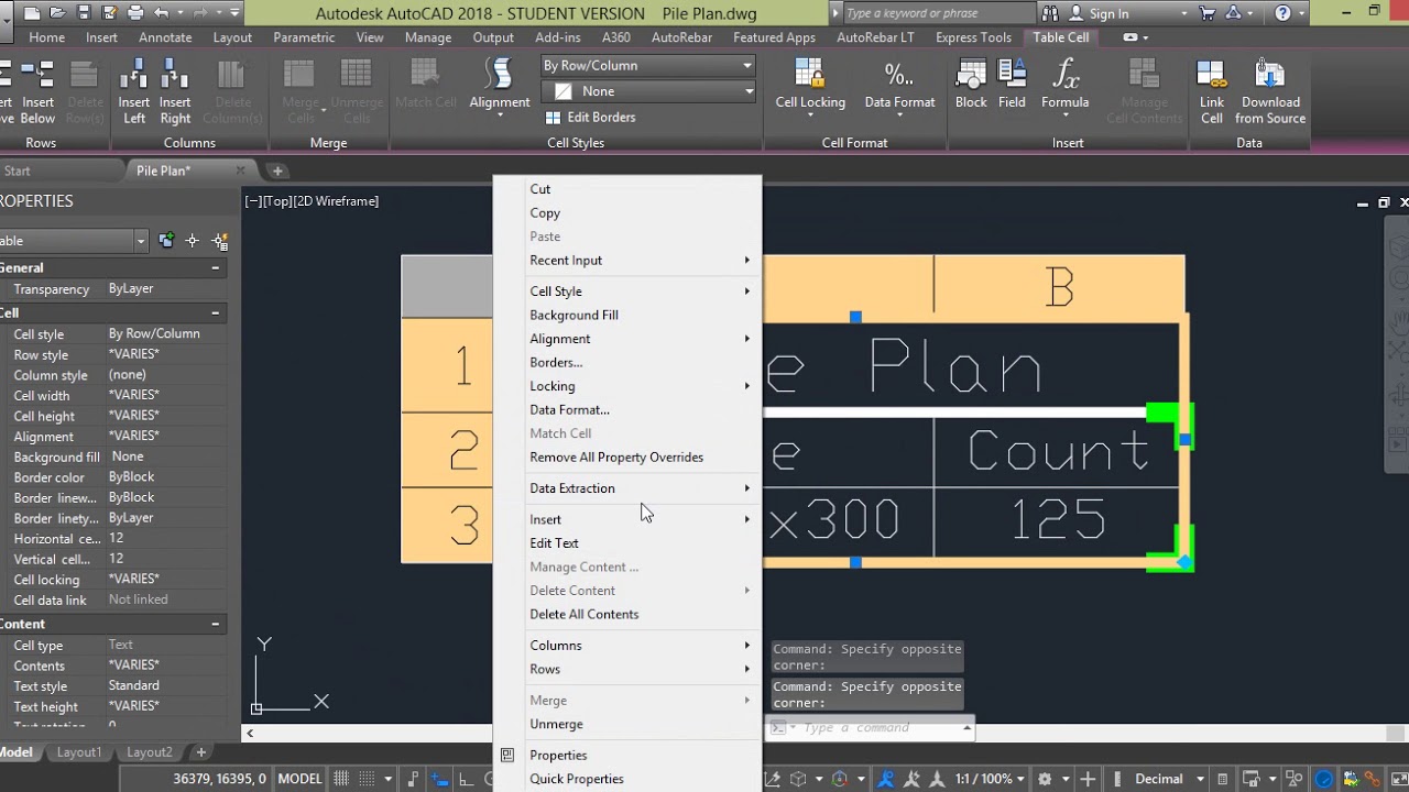 DATAEXTRACTION in AutoCAD - YouTube
