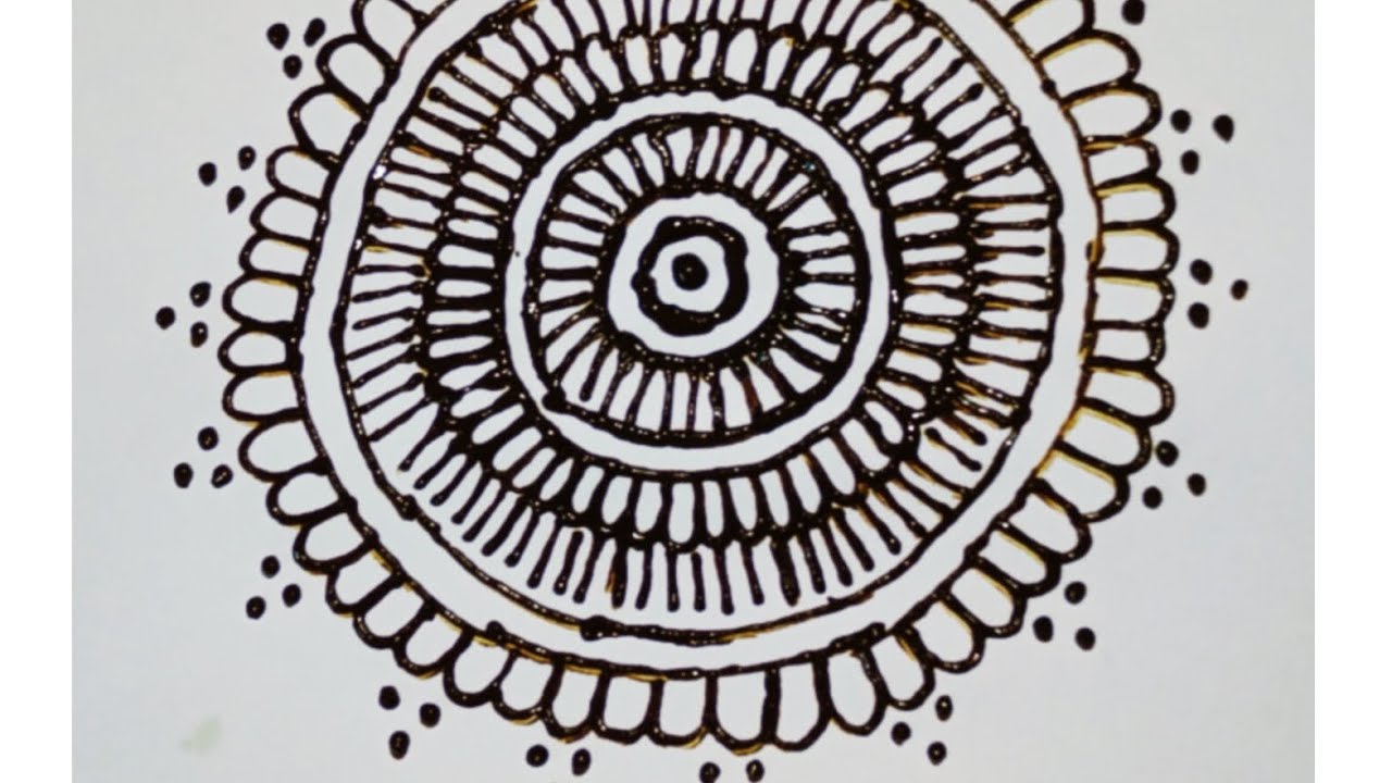 Gol tikki mehandi ka design| Round shape mehandi design| circle design ...
