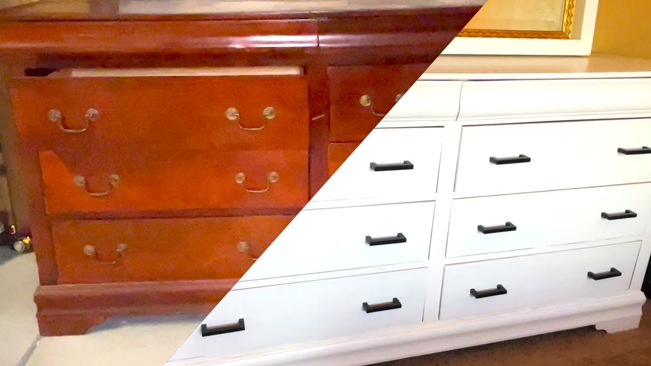 DIY Extreme Dresser + Nightstand Makeover From Antique to Modern ...