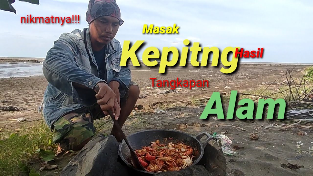 MASAK KEPITING BATU HASIL TANGKAPAN ALAM DI HABITAT PANTAI UTARA - YouTube