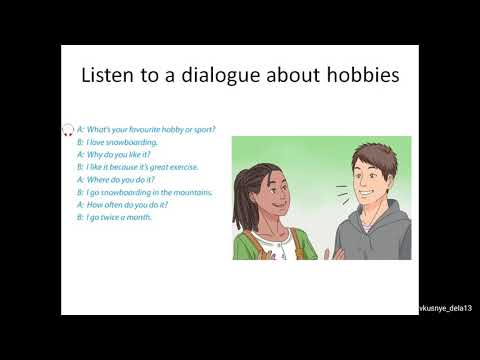 The 7th grade. A dialogue about hobbies and leisure activities. - YouTube