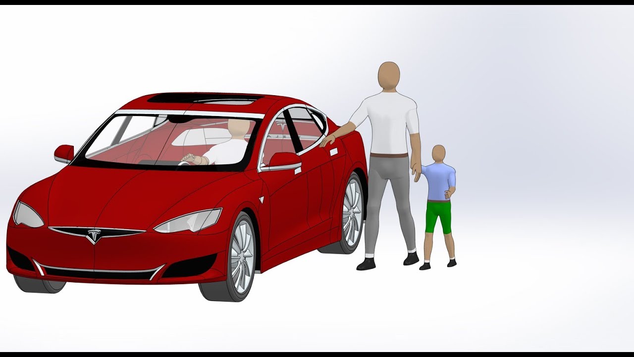 SolidWorks Adjustable Human Figure - YouTube