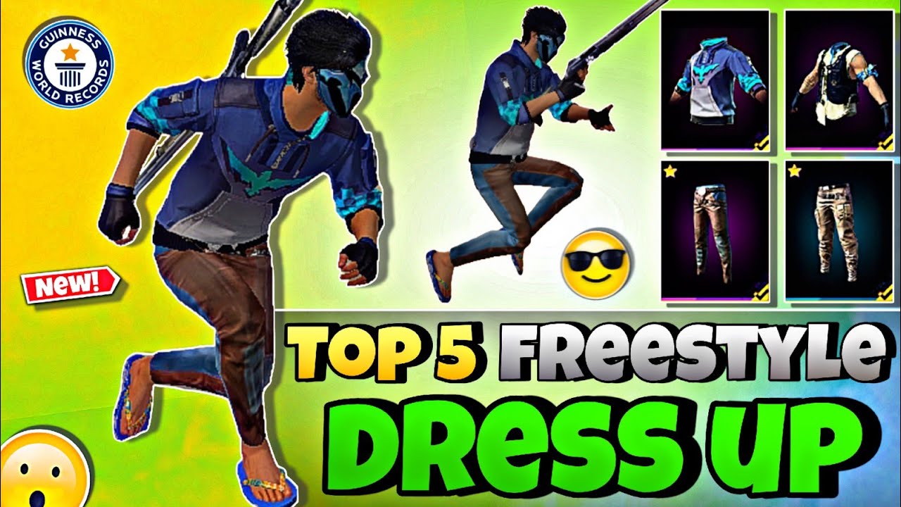 Top 5 😰 Freestyle Dress Up No Top Up | Free Fire Dress Combination ...