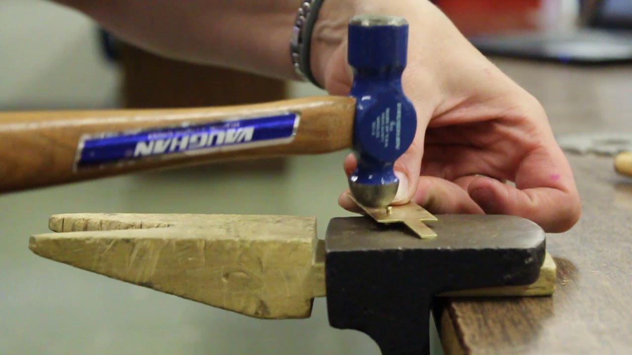 25 rivet finishing with ball pein - YouTube