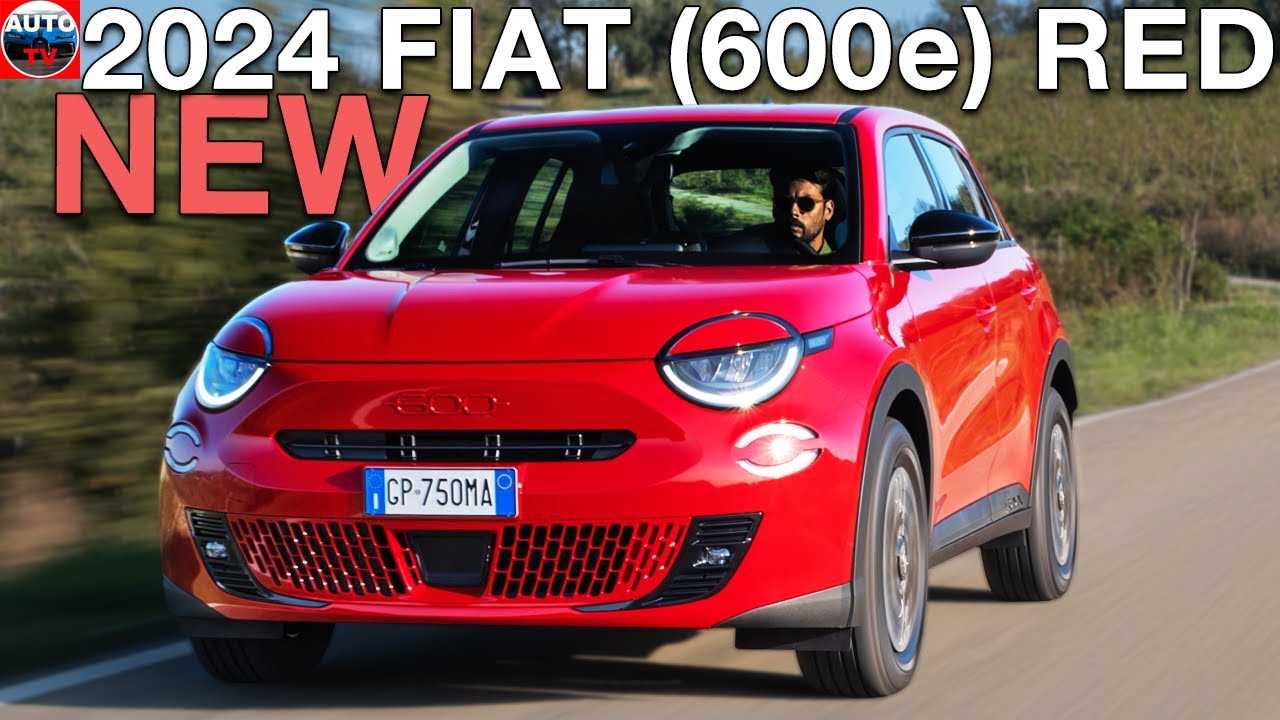 All NEW 2024 Fiat 600e RED - REVIEW Driving, exterior & interior - YouTube