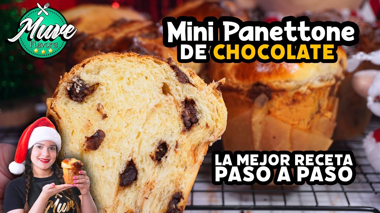 MINI PANETTONE DE CHOCOLATE CASERO | PAN DULCE | RECETA NAVIDEÑA 🎄 ...
