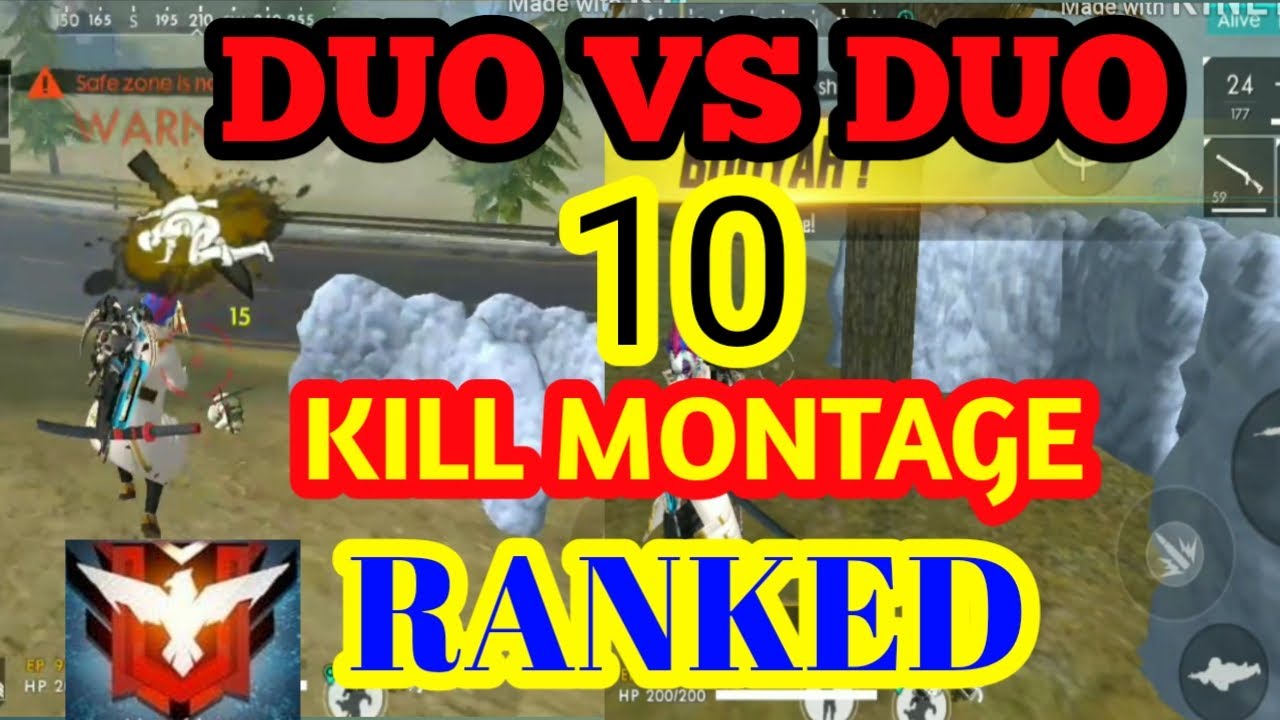 Duo VS Duo Gameplay Best Kill Montage In Ranked Mode. - YouTube