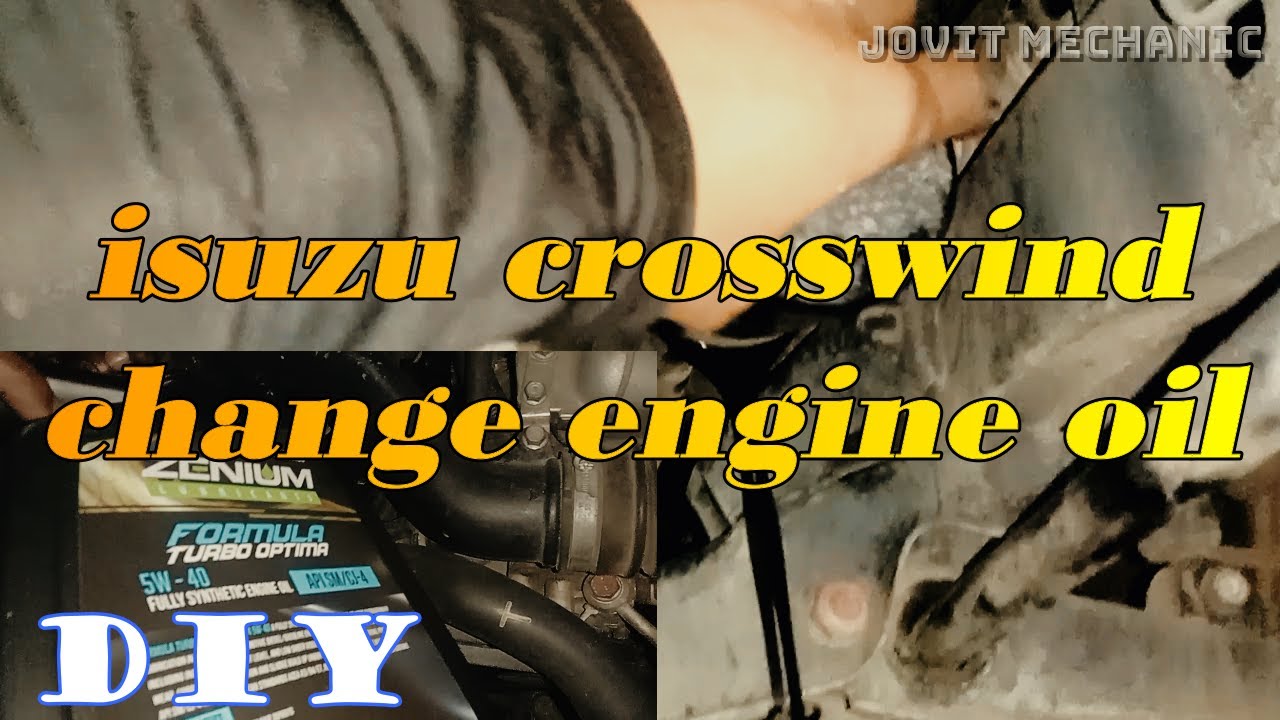 How to change engine oil || ISUZU CROSSWIND @jovitsfadero - YouTube