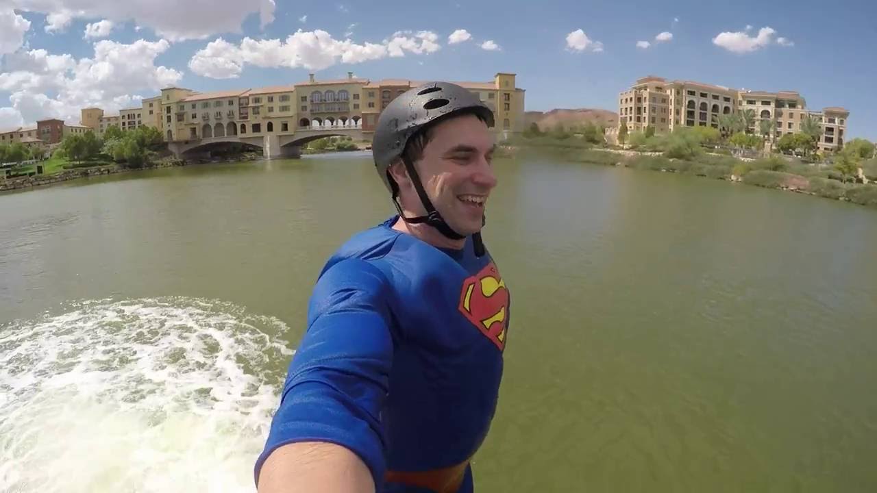 SuperMan first flight - Andrei Mashkin Flyboard Las Vegas - YouTube