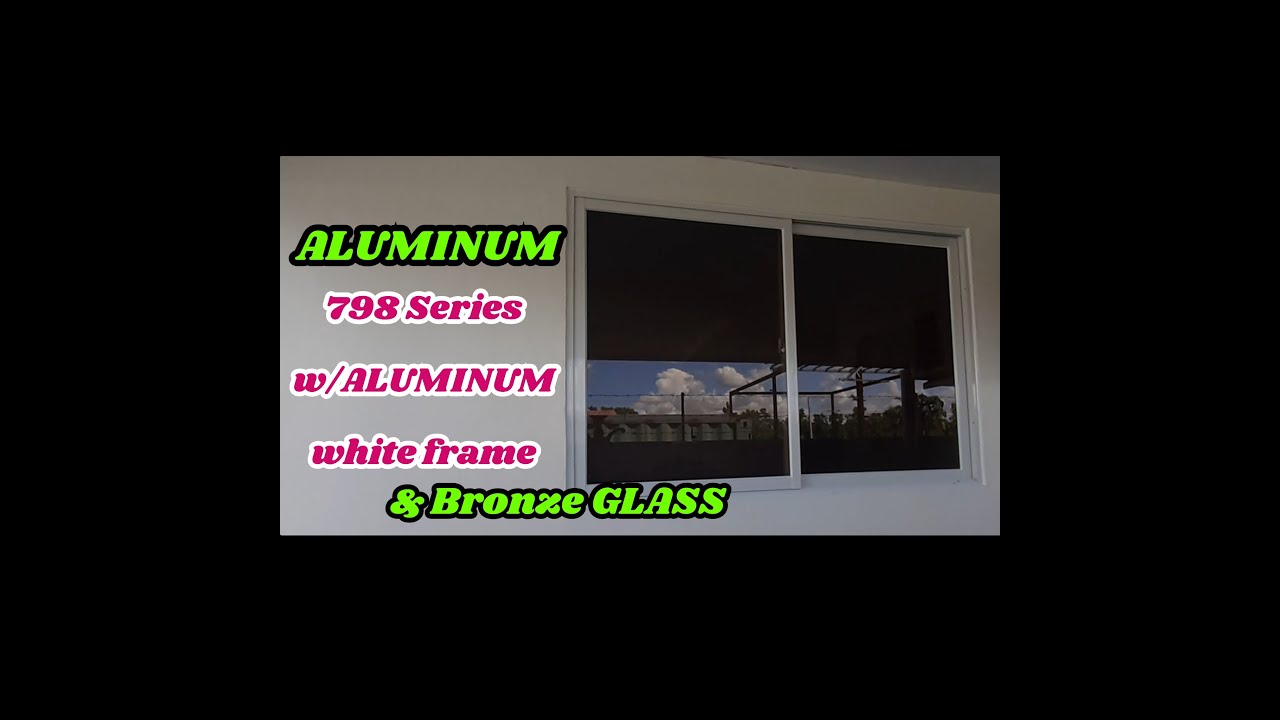 Aluminum 798 series Sliding Window w/white Aluminum Frame - YouTube