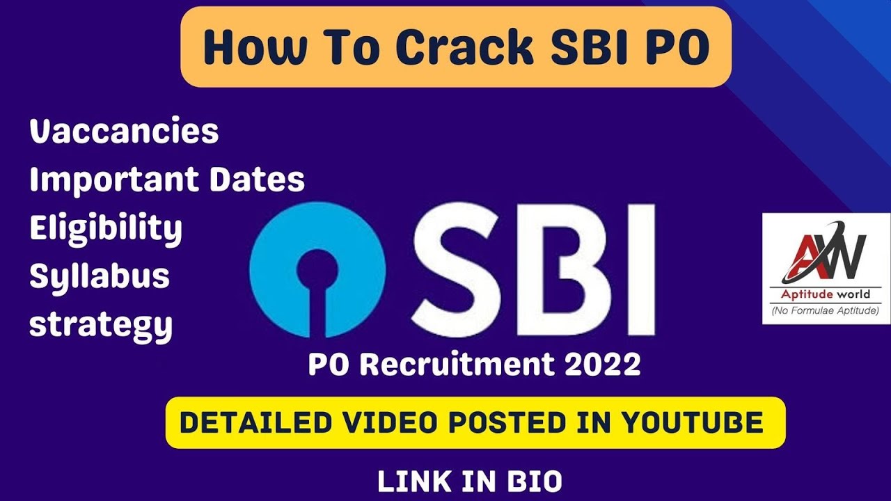SBI PO Notification (Important Dates, Strategy,Tips, Eligibility) - YouTube