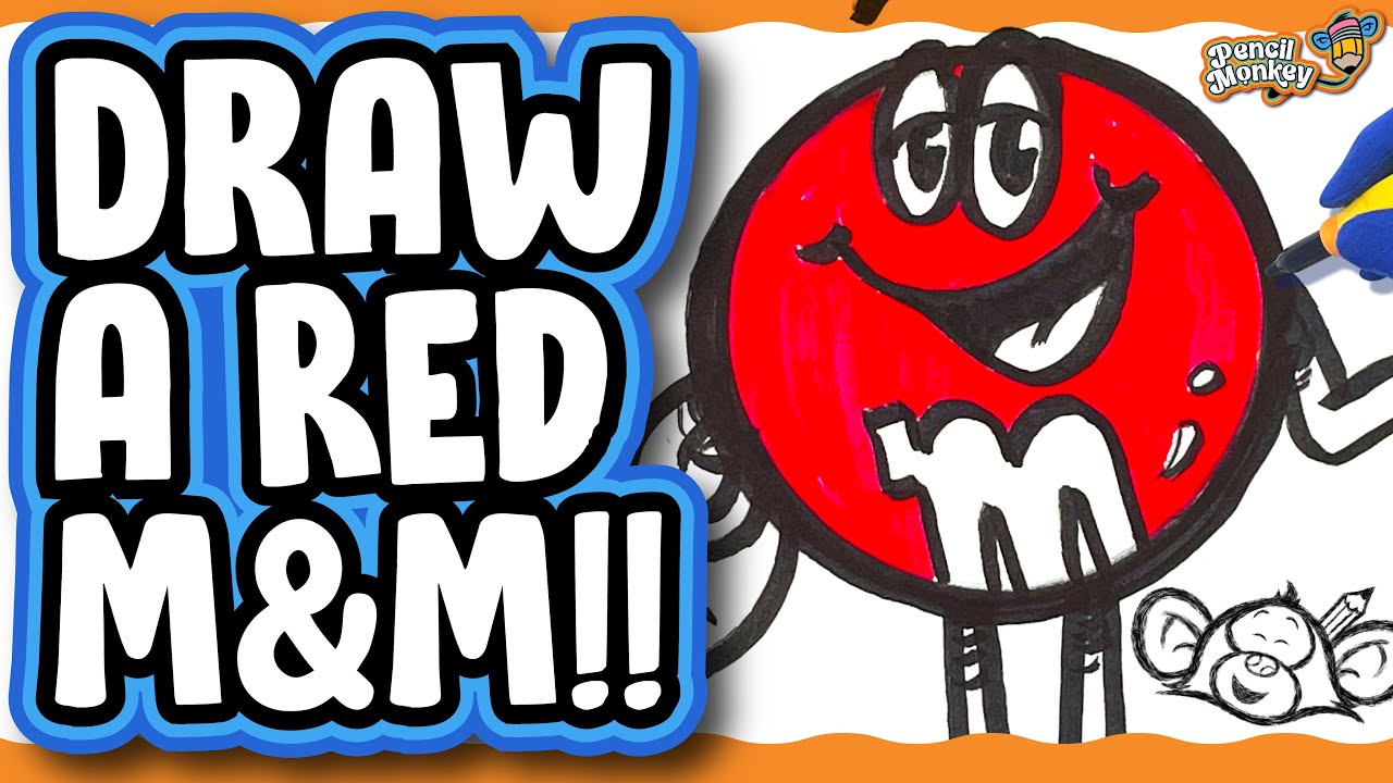 Draw a Red M&M! Fun easy to follow draw along! - YouTube