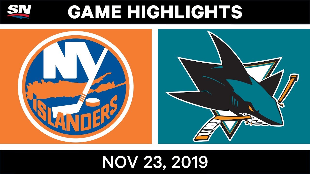 NHL Highlights | Islanders vs. Sharks – Nov. 23, 2019 - YouTube