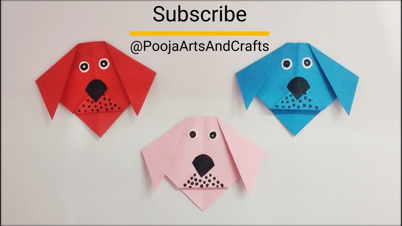 How to make a paper 🐶Dog tutorial | Puppy paper craft for kids fun ...