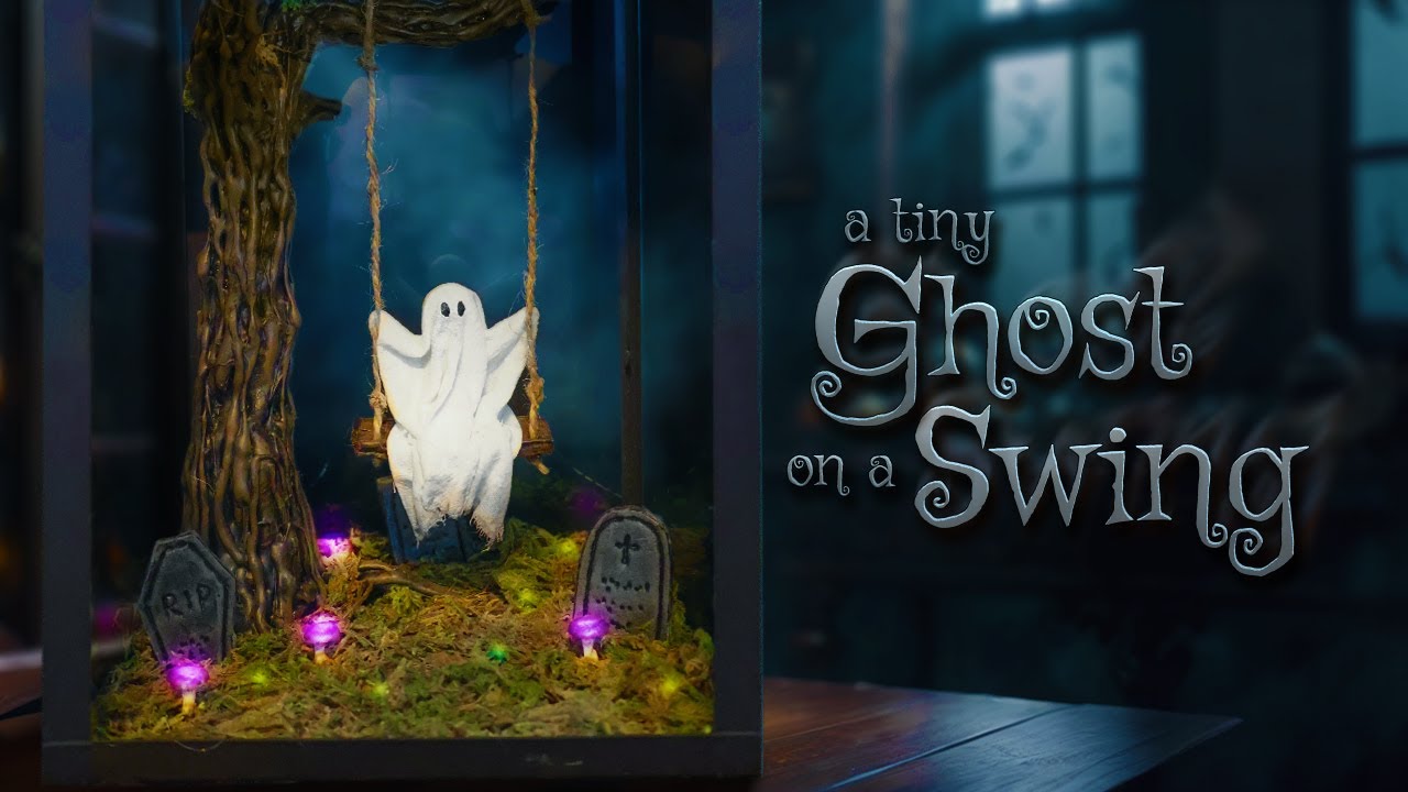 Make a Spooky Cute Tiny Ghost on a Swing Diorama: Fun and Whimsical ...