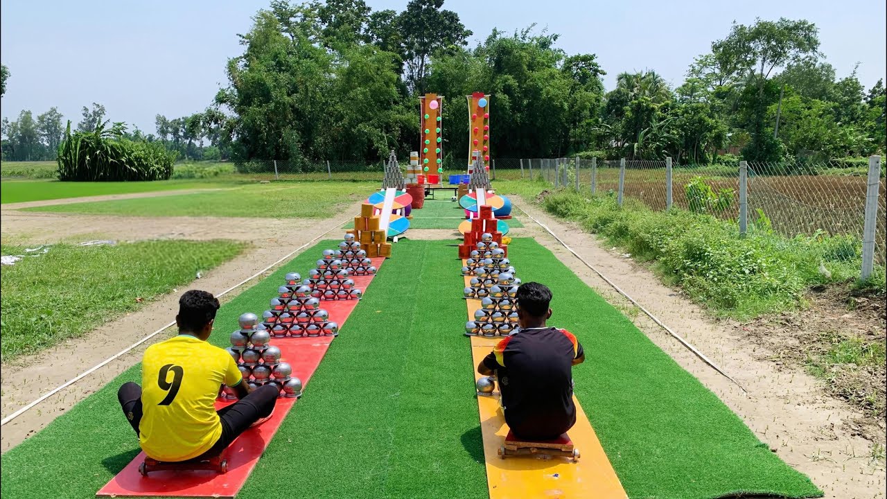 Ultimate Ball Throwing Challenge | Who Will Knock It Down First? 🔥🎯 ...
