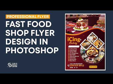 How to Design a Flyer on Photoshop | Fast Food Shop Flyer Design | Brochure Design in Photoshop