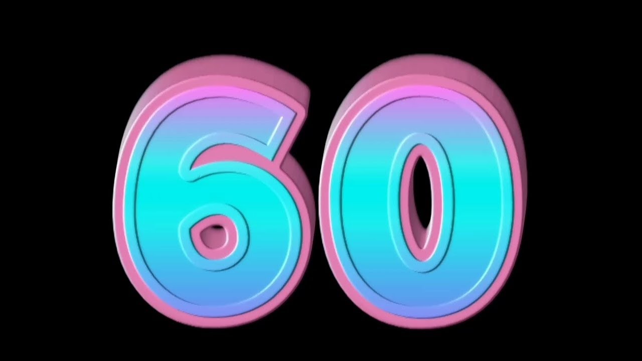 60 seconds | countdown timer with alarm #timer #3dtimer #countdown - YouTube