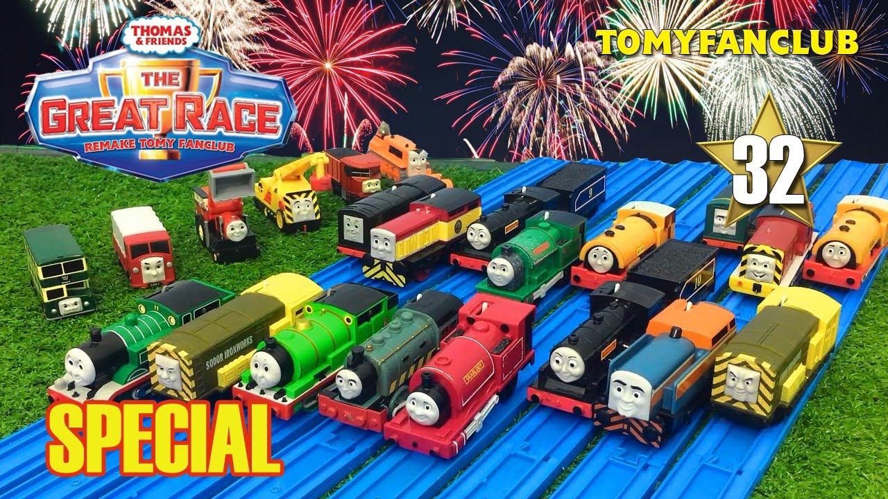 SPECIAL!!! TAG TEAM THOMAS AND FRIENDS THE GREAT RACE #32 TRACKMASTER ...
