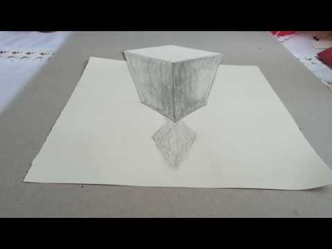 Basit 3D küp çizimi / How to drawing 3D cube?