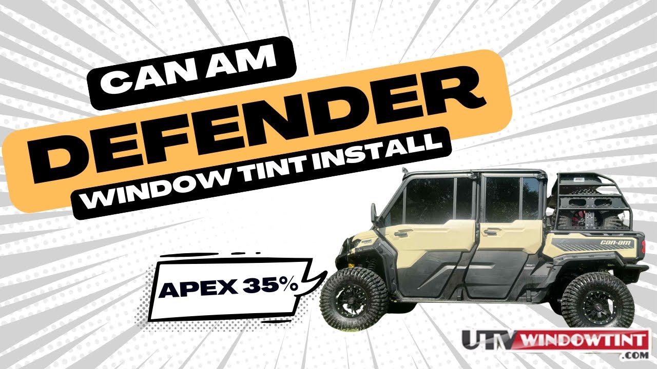 How to Tint a 2024 Can-Am Defender | Rear & Side Window Tint Install ...