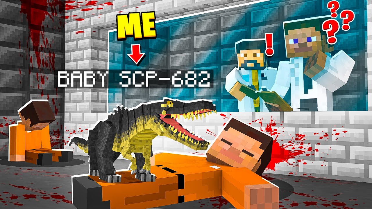 I Became BABY SCP-682 in MINECRAFT! - Minecraft Trolling Video - YouTube