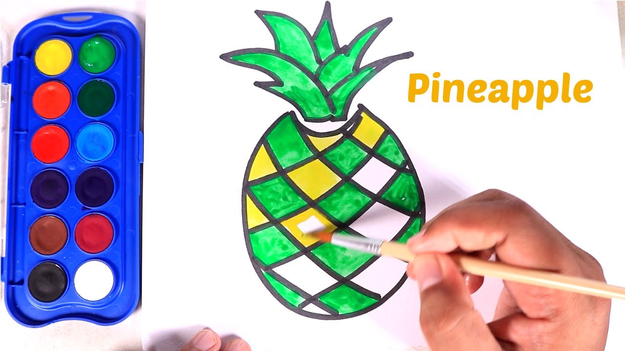Let's Learn How to Draw Pineapple - YouTube