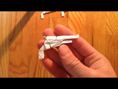 Origami colt army model 1860 revolver - YouTube