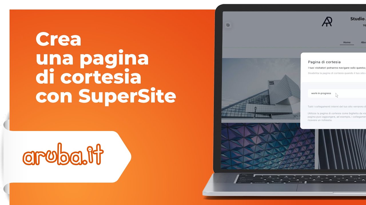 Crea una pagina di cortesia con SuperSite - YouTube