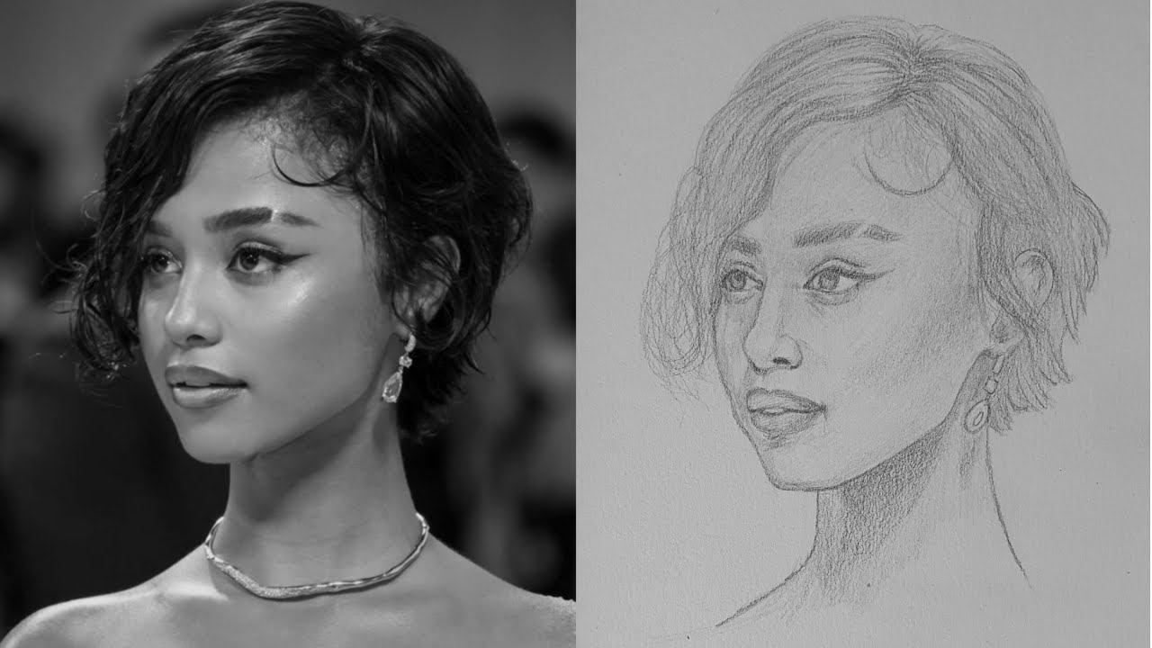 Learn how to draw a Face - Portrait Drawing Tutorial #tylatypebeat ...